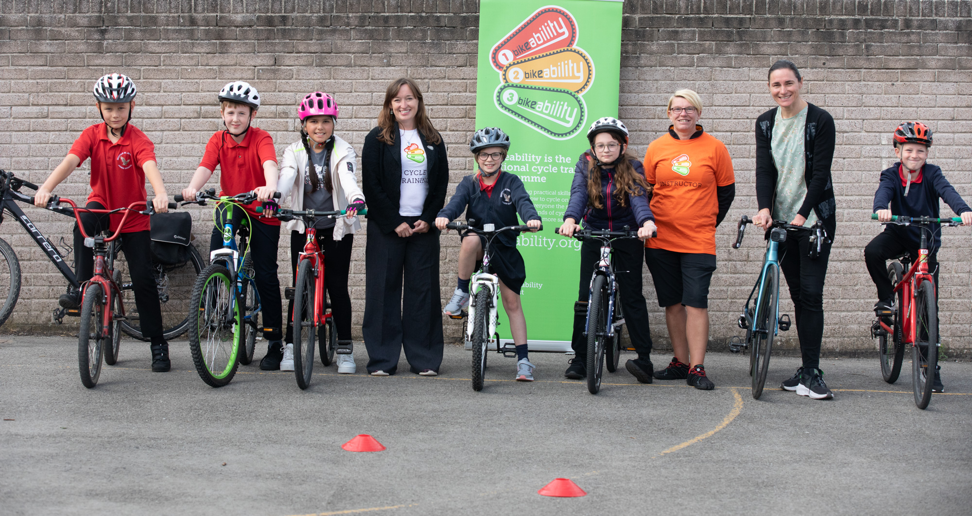 Dame Sarah Storey visits Bikeability session - Bikeability
